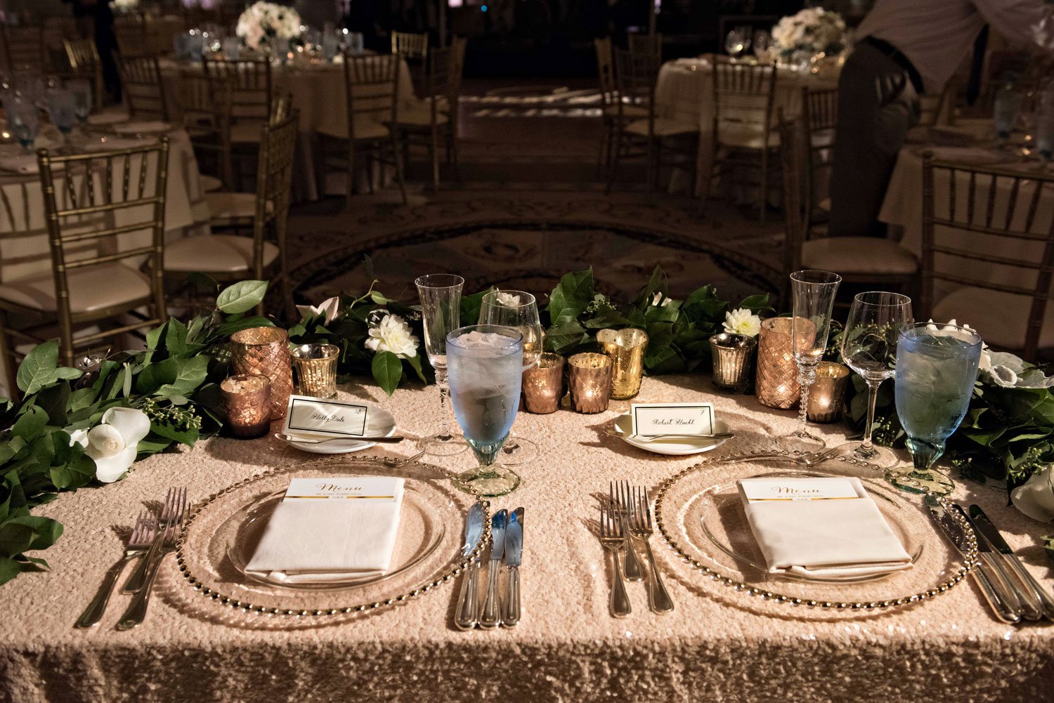 Sweetheart Table with Textured Linen
