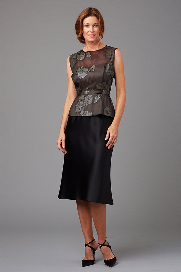Peplum Top and "Olympia" Tea Skirt by Siri Spring 2016