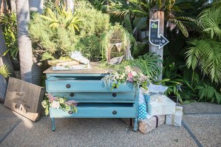 Vintage Blue Gift Table