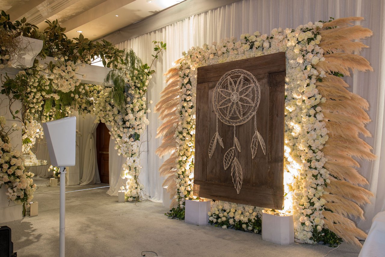 Wood Photo Booth with Dream Catcher