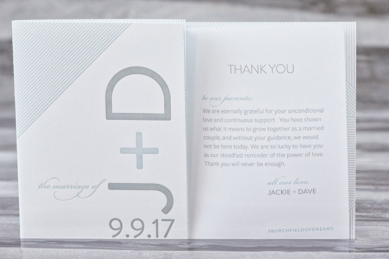 Modern Ceremony Program Thank You