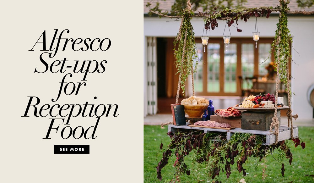 Outdoor Food & Drink Displays for Spring + Summer Weddings