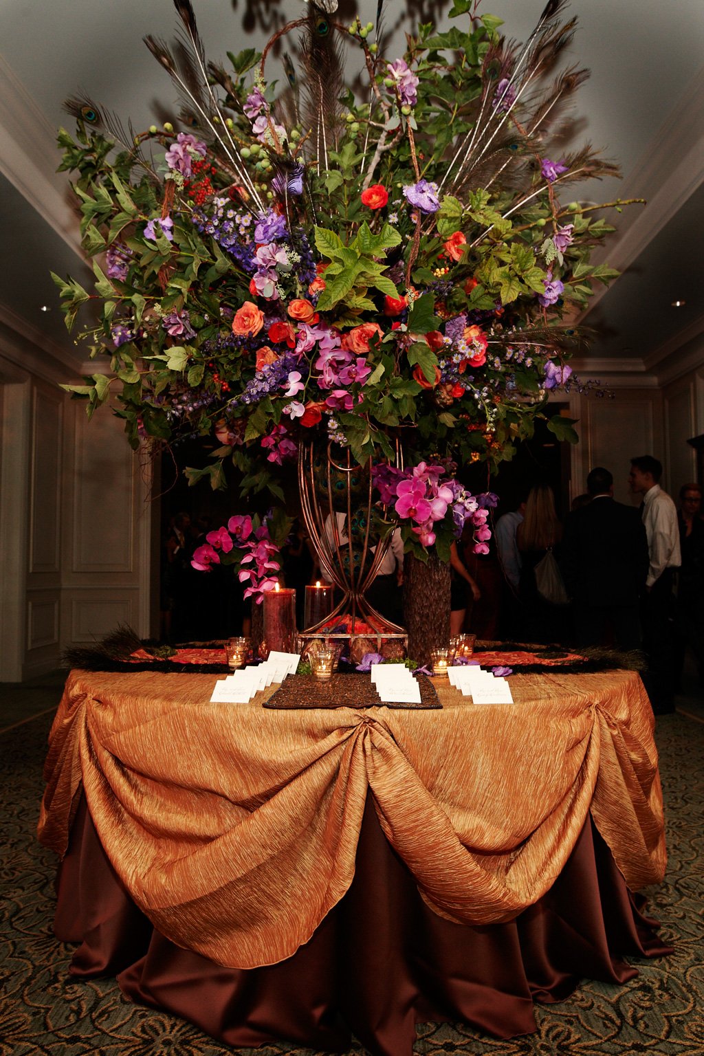 Grand Arrangement on Escort Card Table
