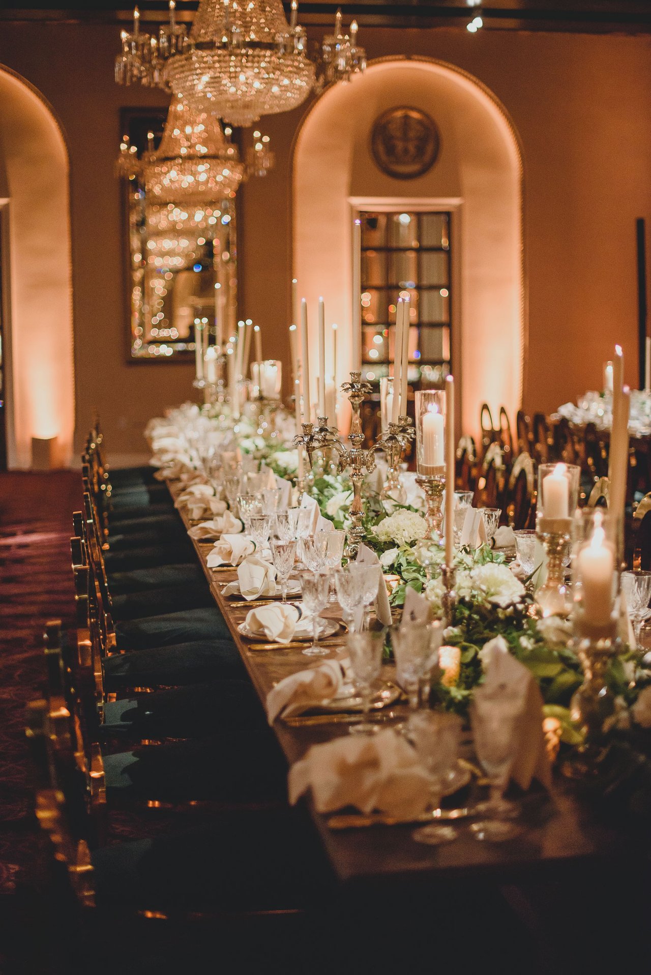 Romantic Long Reception Table Décor