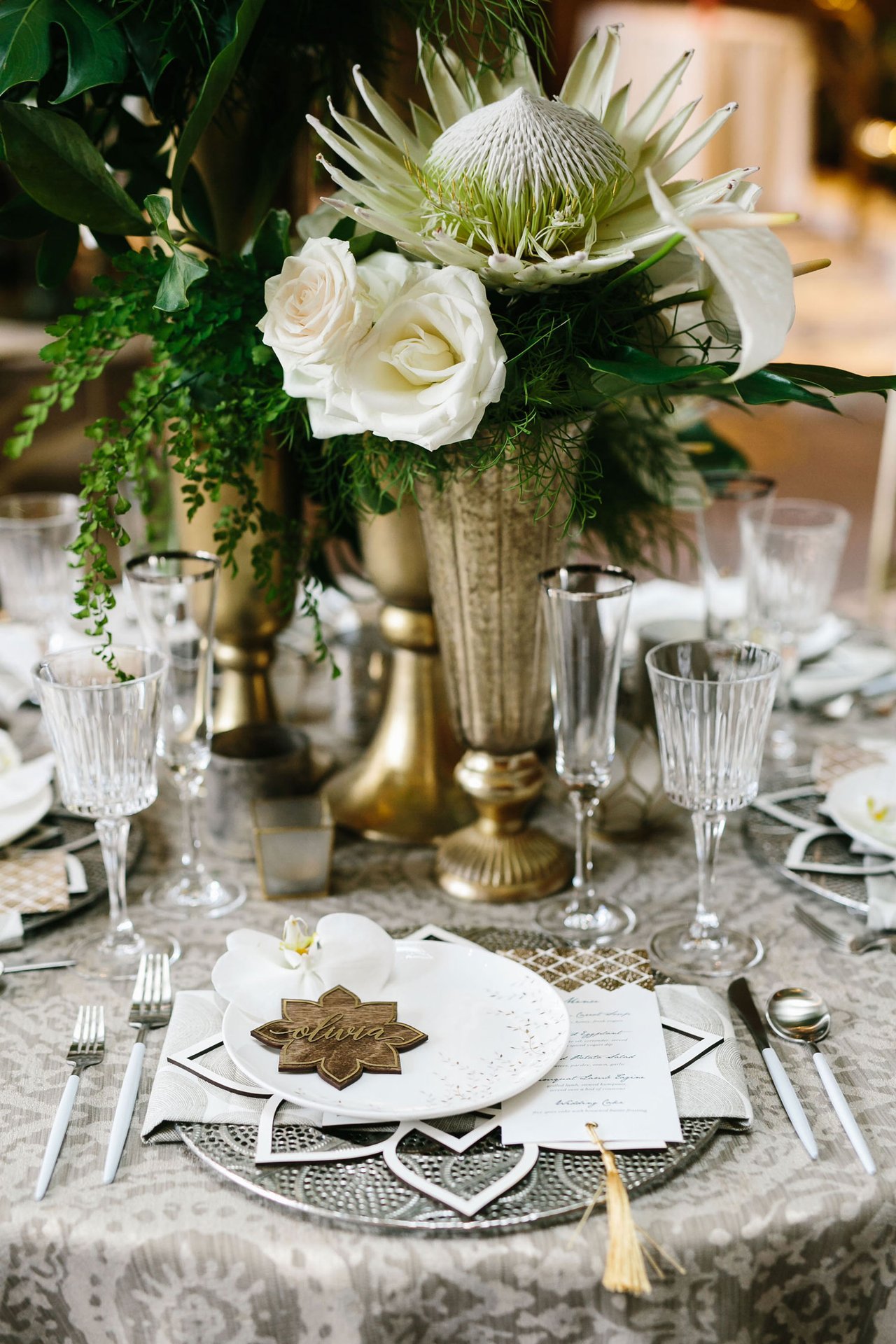 Protea & Anthurium Centerpiece