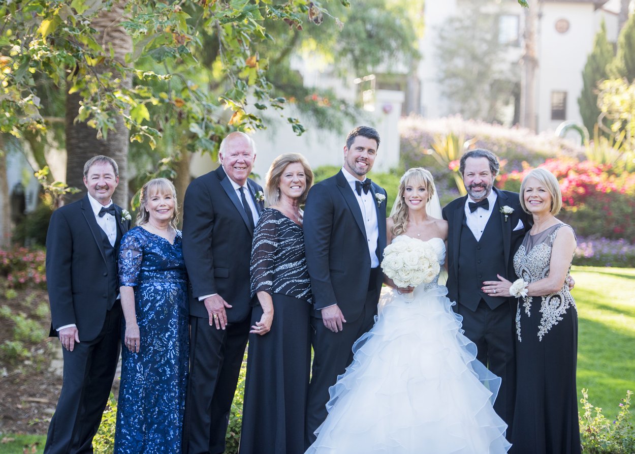 Bride and Groom with Their Familes