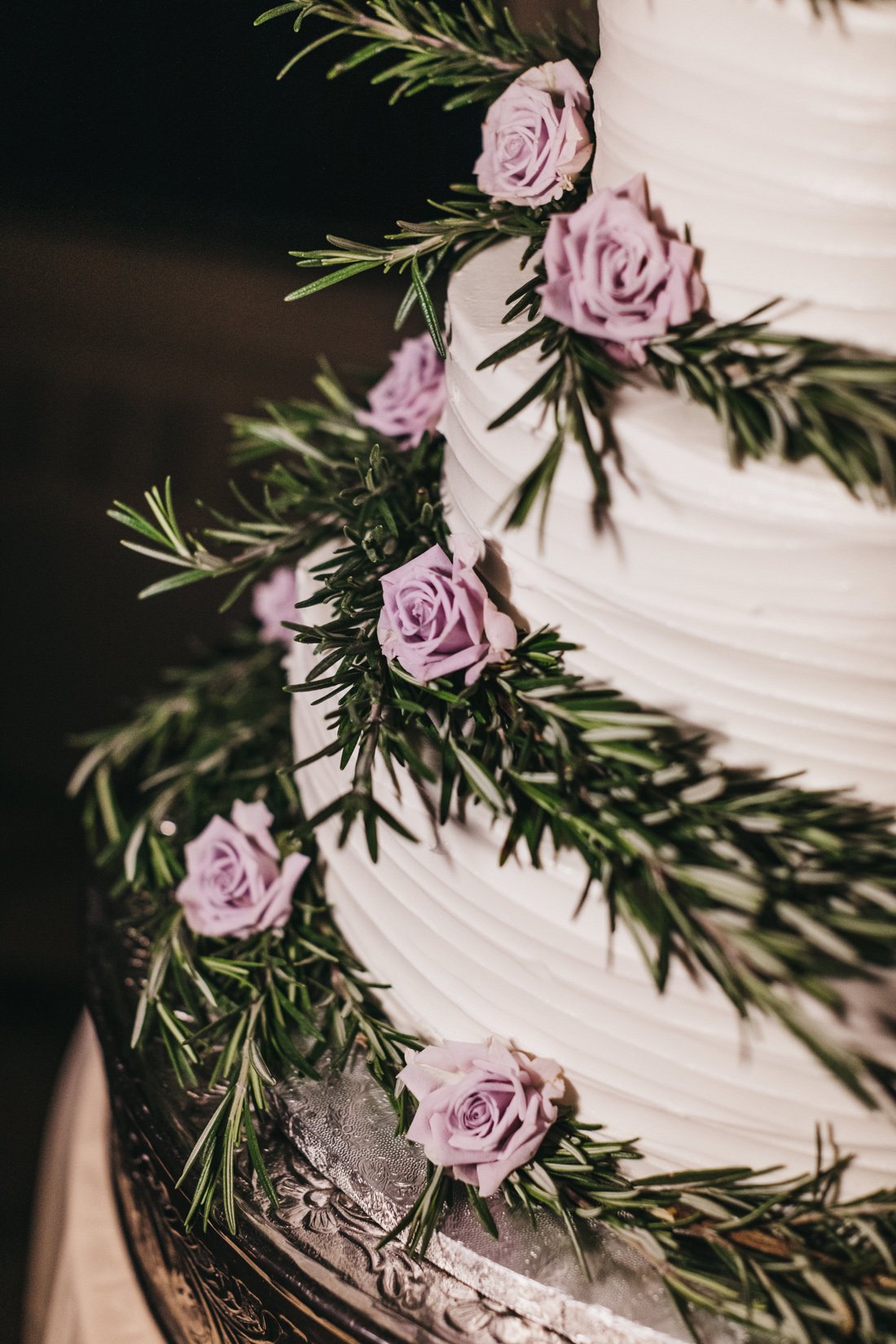 Cake with Rosemary & Lavender Roses