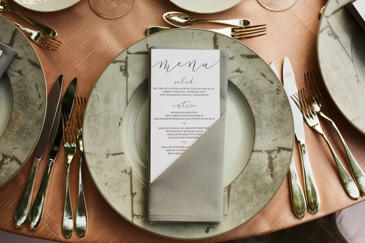 Modern Calligraphy Menu Card