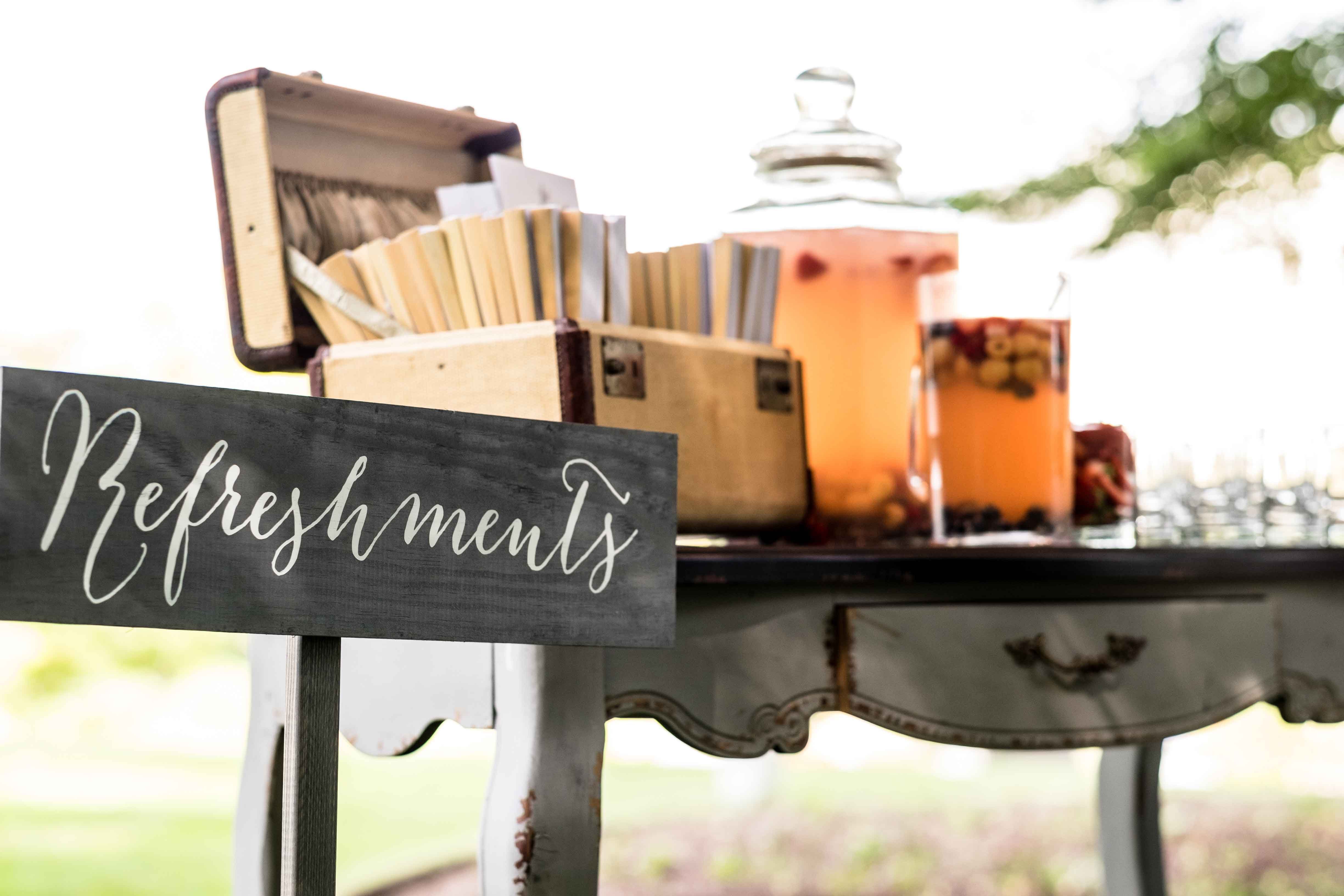 Vintage-Inspired Refreshment Table