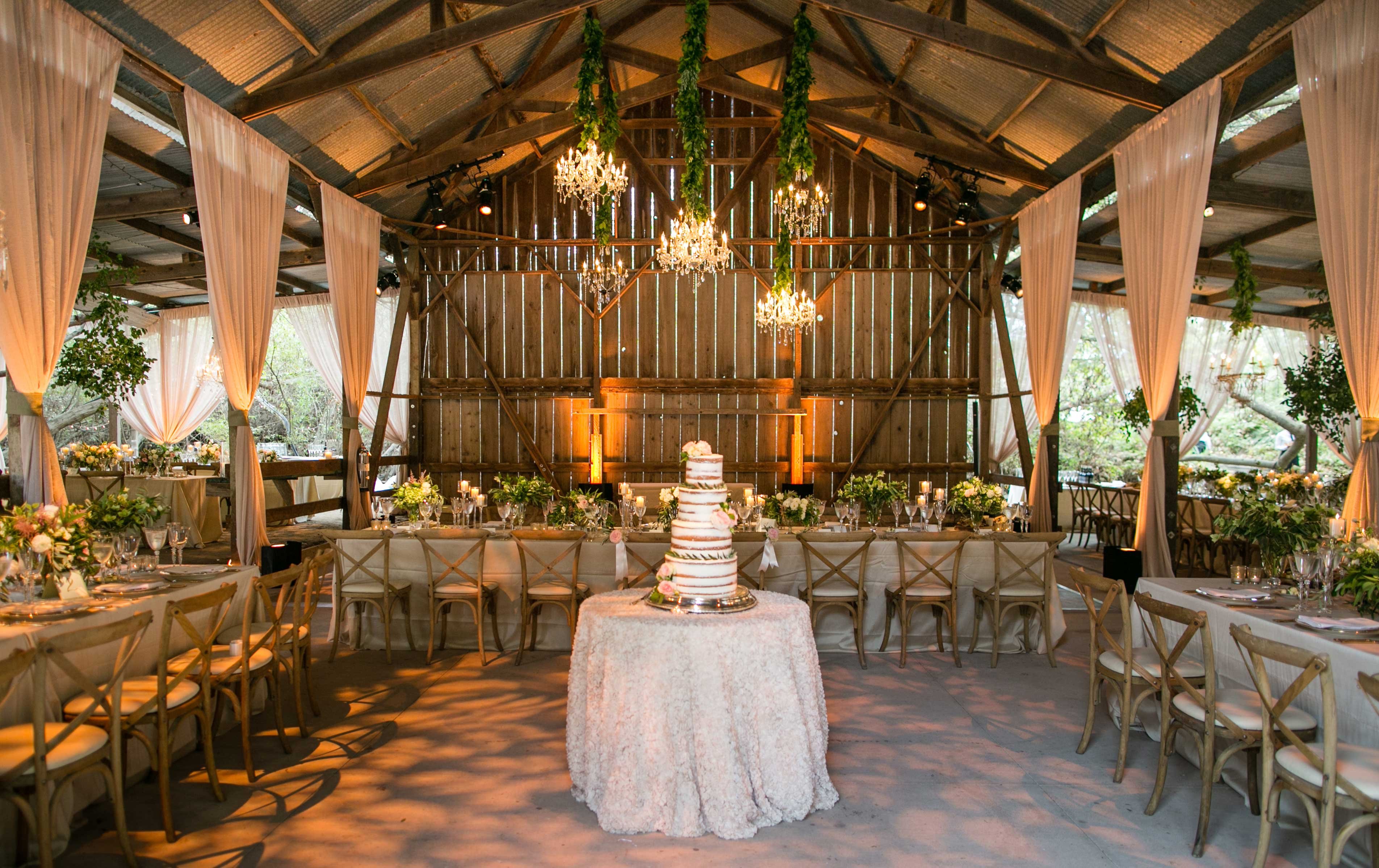 Barn Venue with Cake In Center