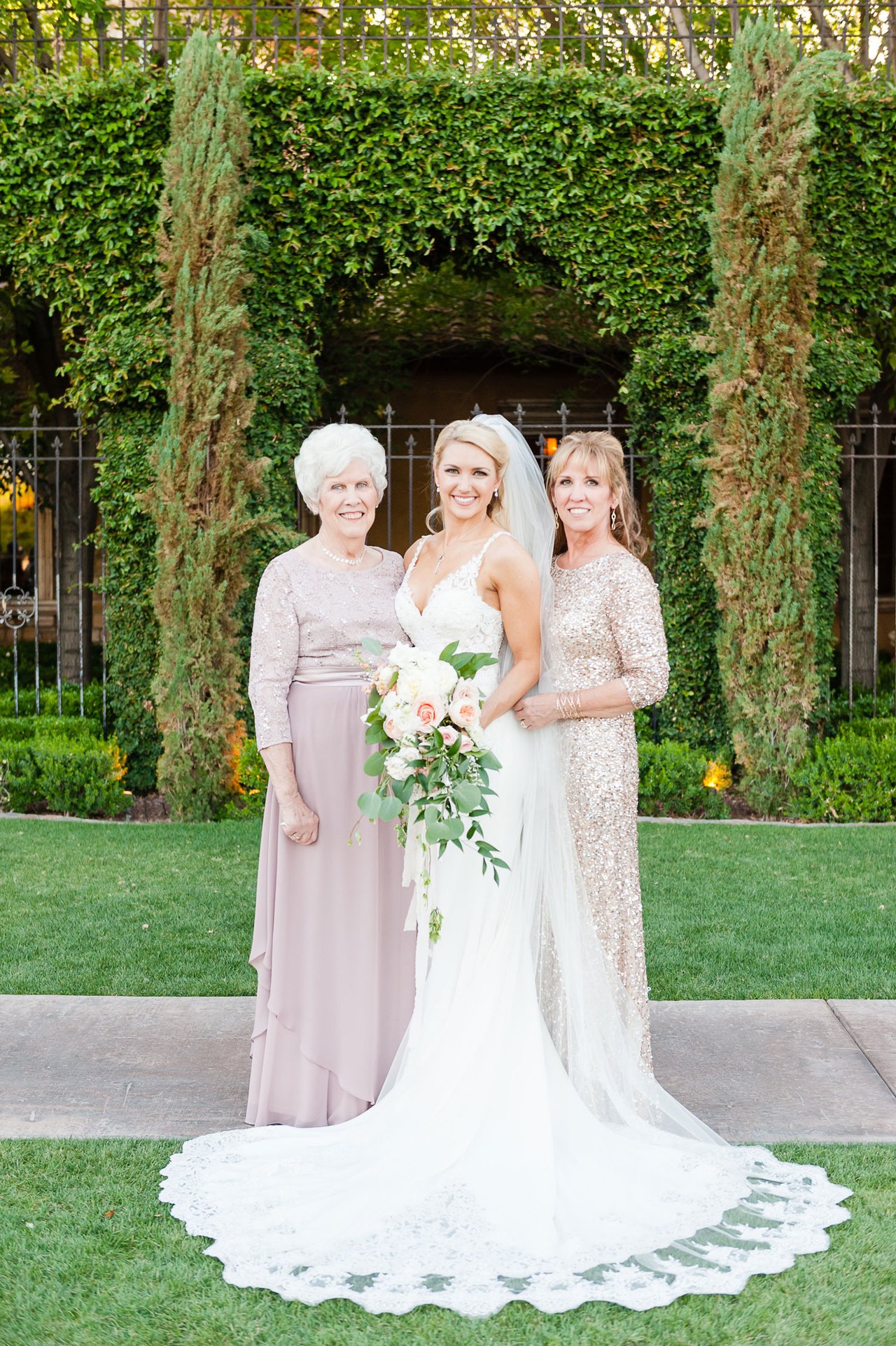 Wedding Photo with Three Generations