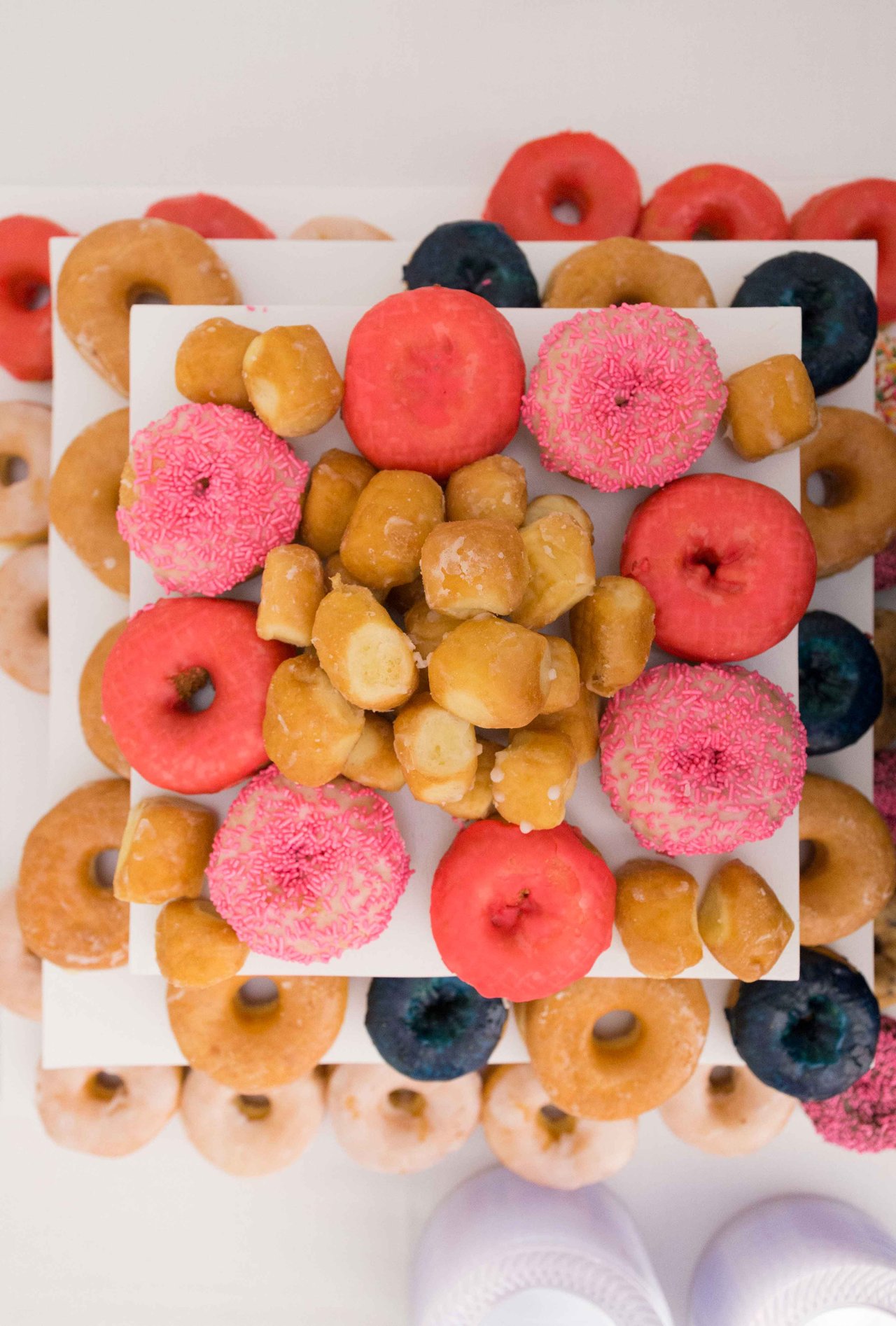 Display of Colorful Donuts