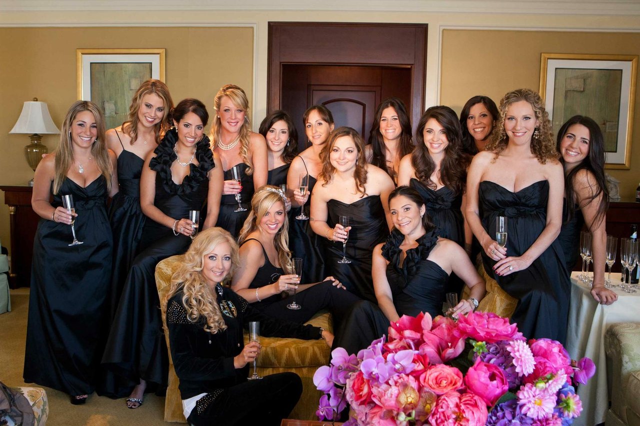 Bridesmaids' Champagne Toast