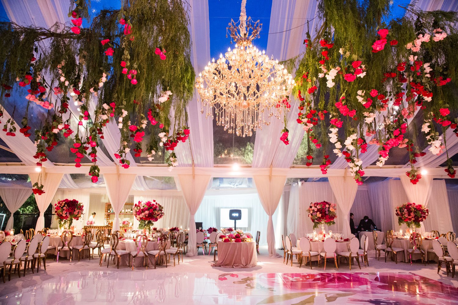 Watercolor Floral-Print Dance Floor