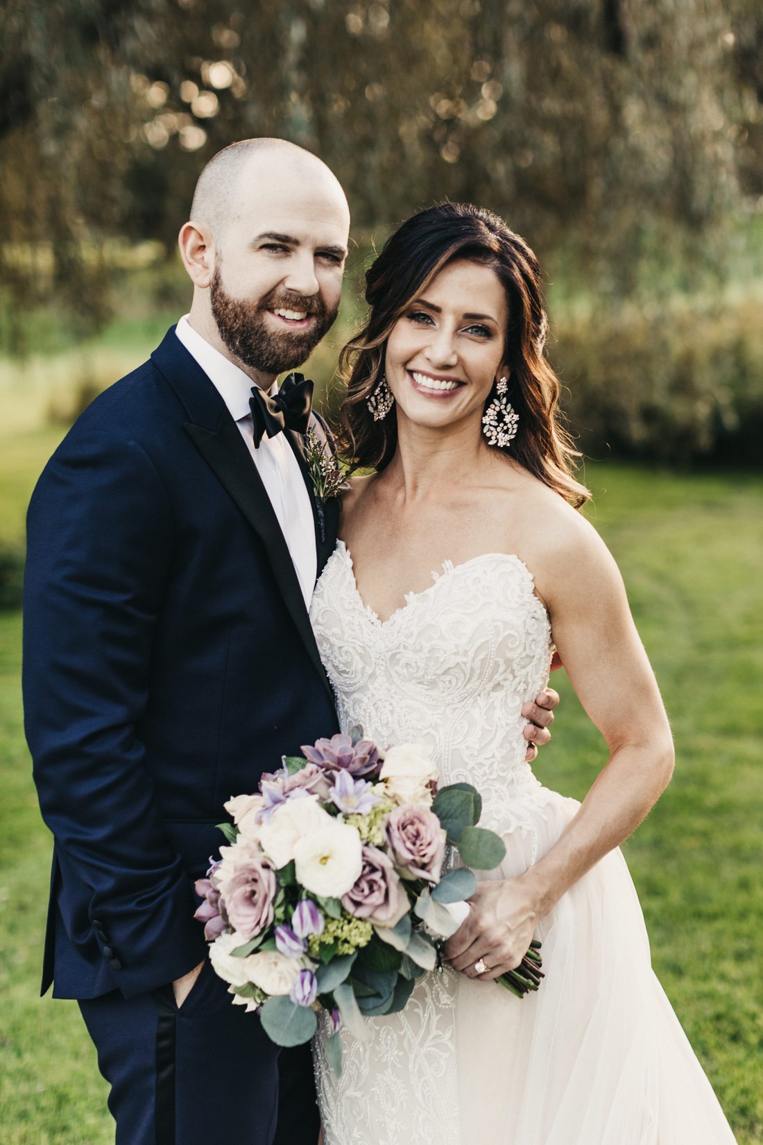 Happy Newlyweds Outside