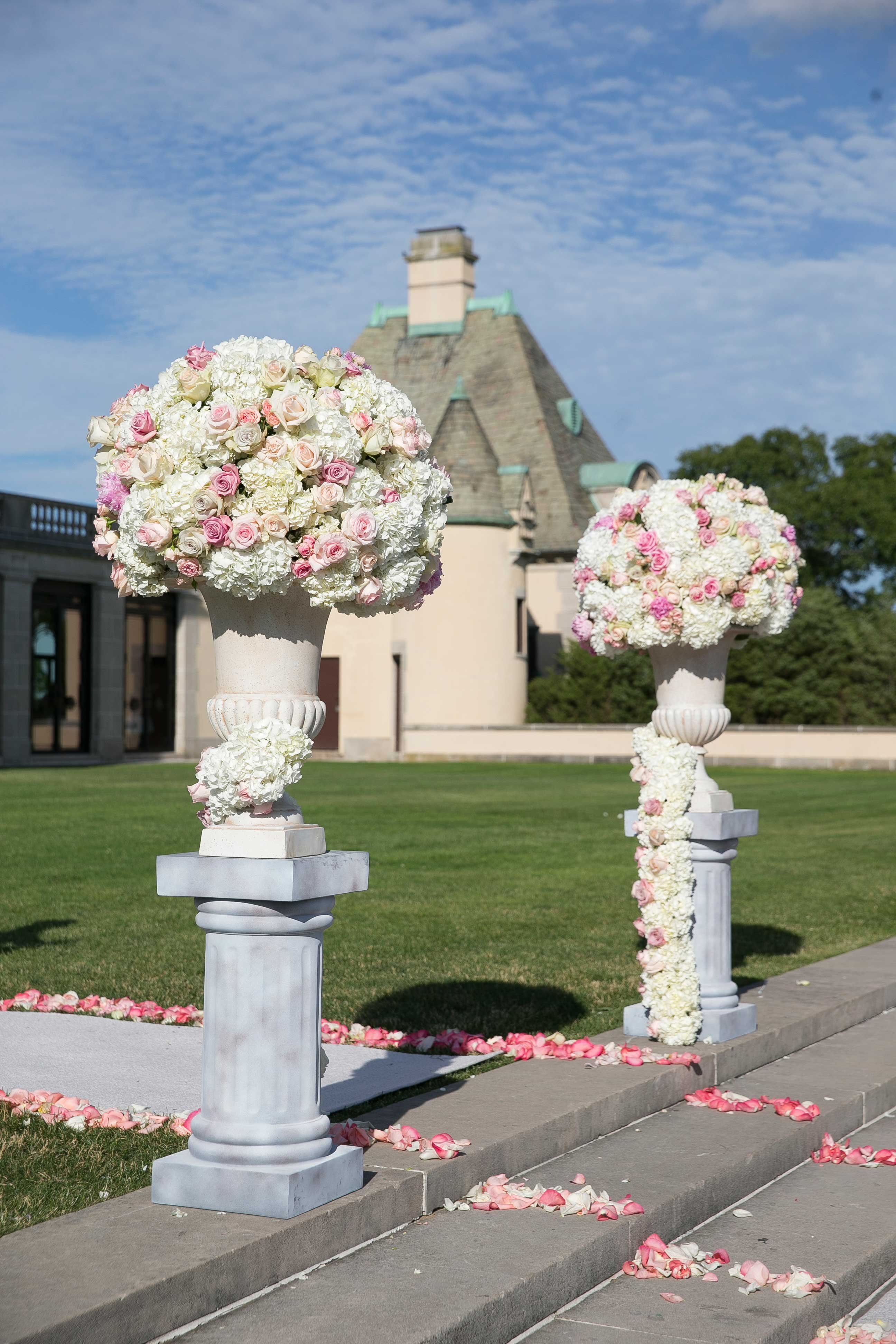 Ceremony Entrance with Flower Arrangements