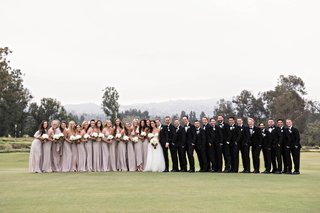 Large Bridal Party on Golf Course