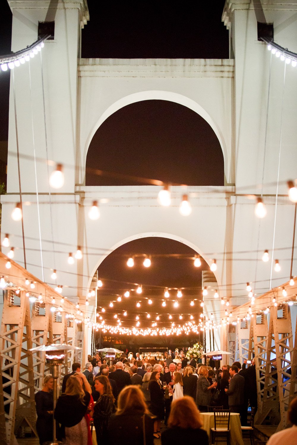 Reception on a Suspension Bridge