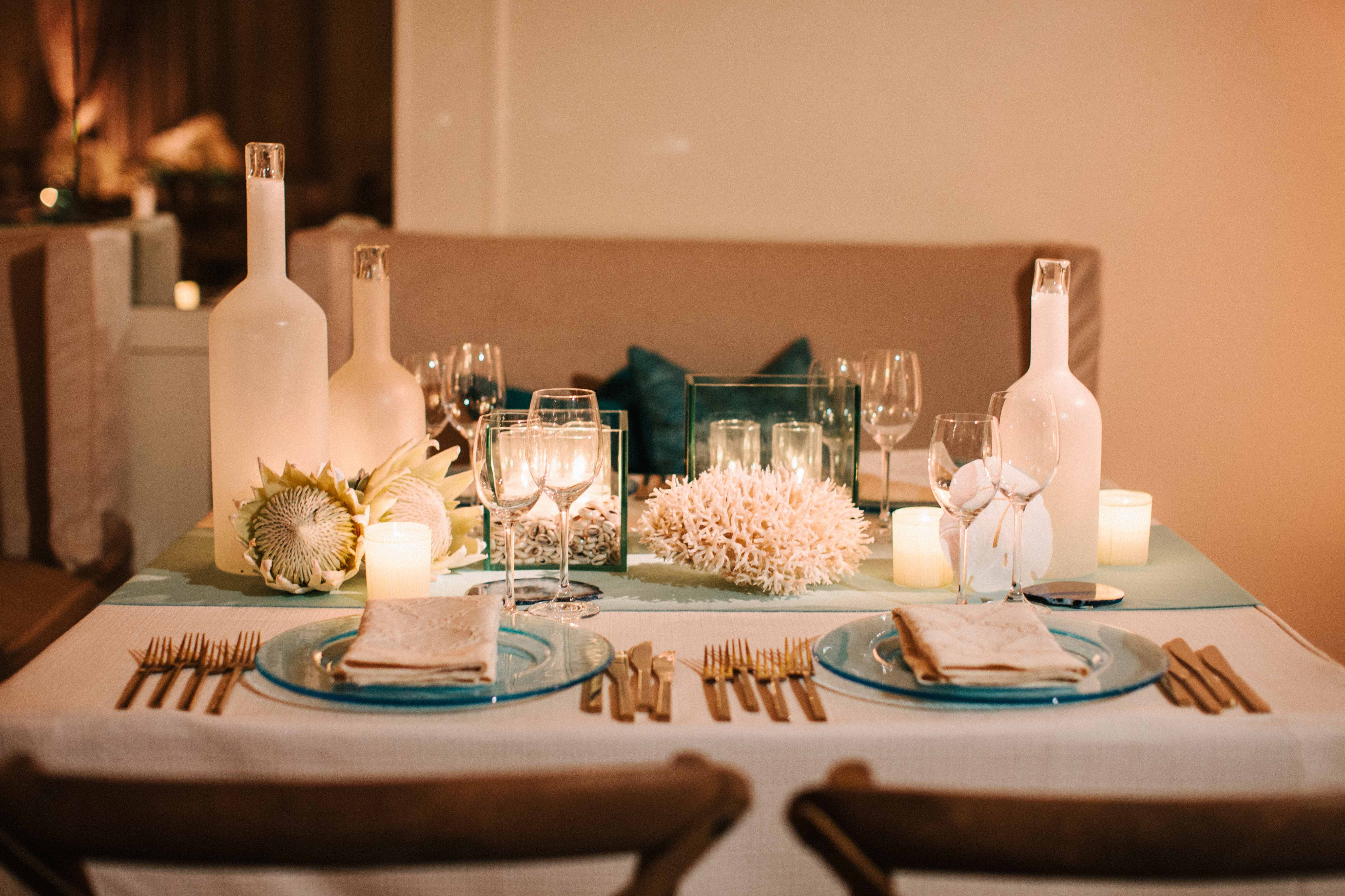 Chair & Bench Reception Table