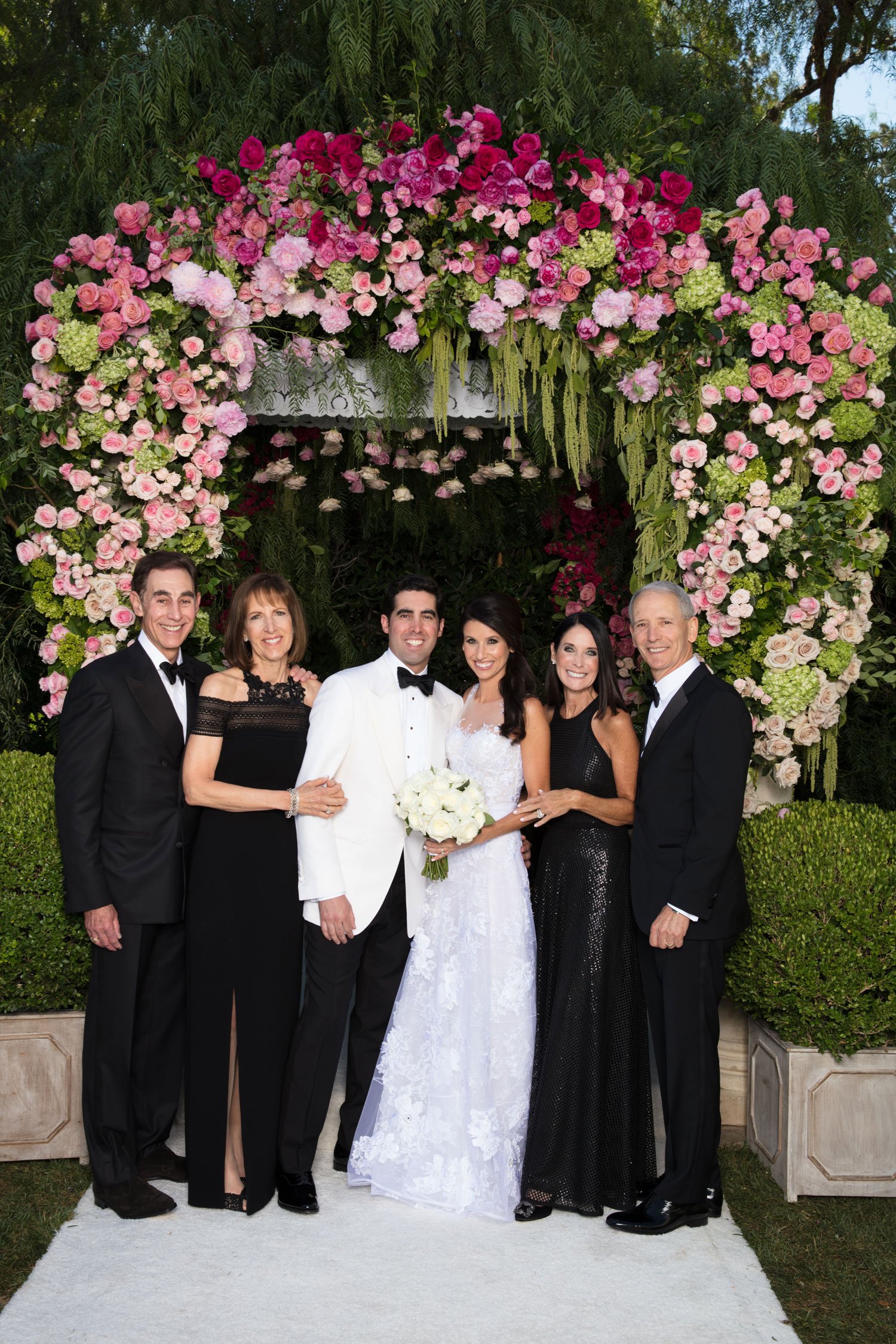 Bride & Groom with Family in Formalwear