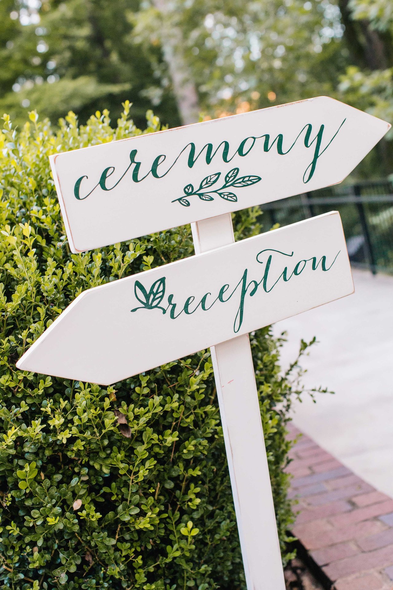 Wood Ceremony & Reception Arrow Signs