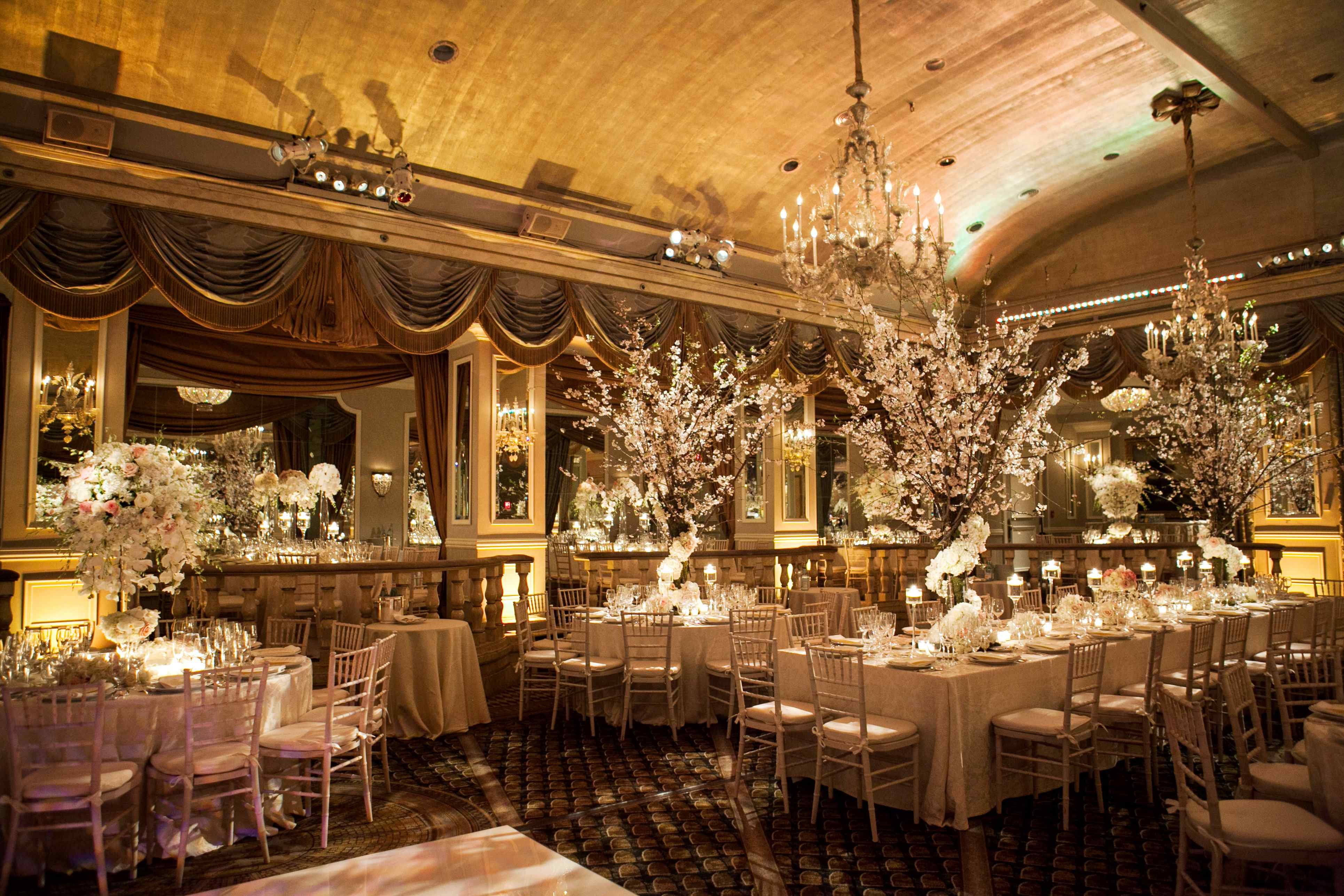 Reception Décor Photos - Formal Ballroom Reception with Tree ...