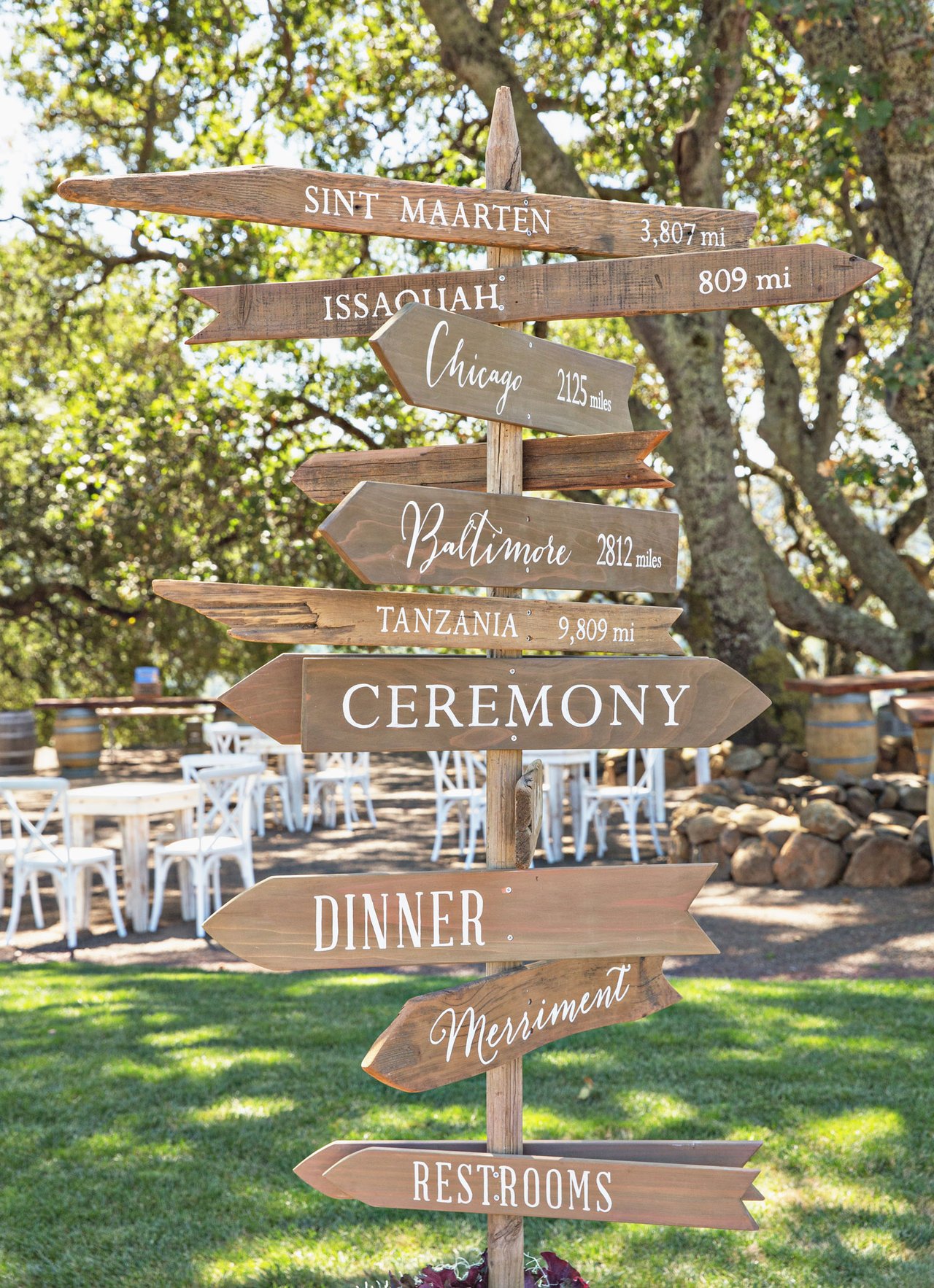 Personalized Directional Wedding Sign