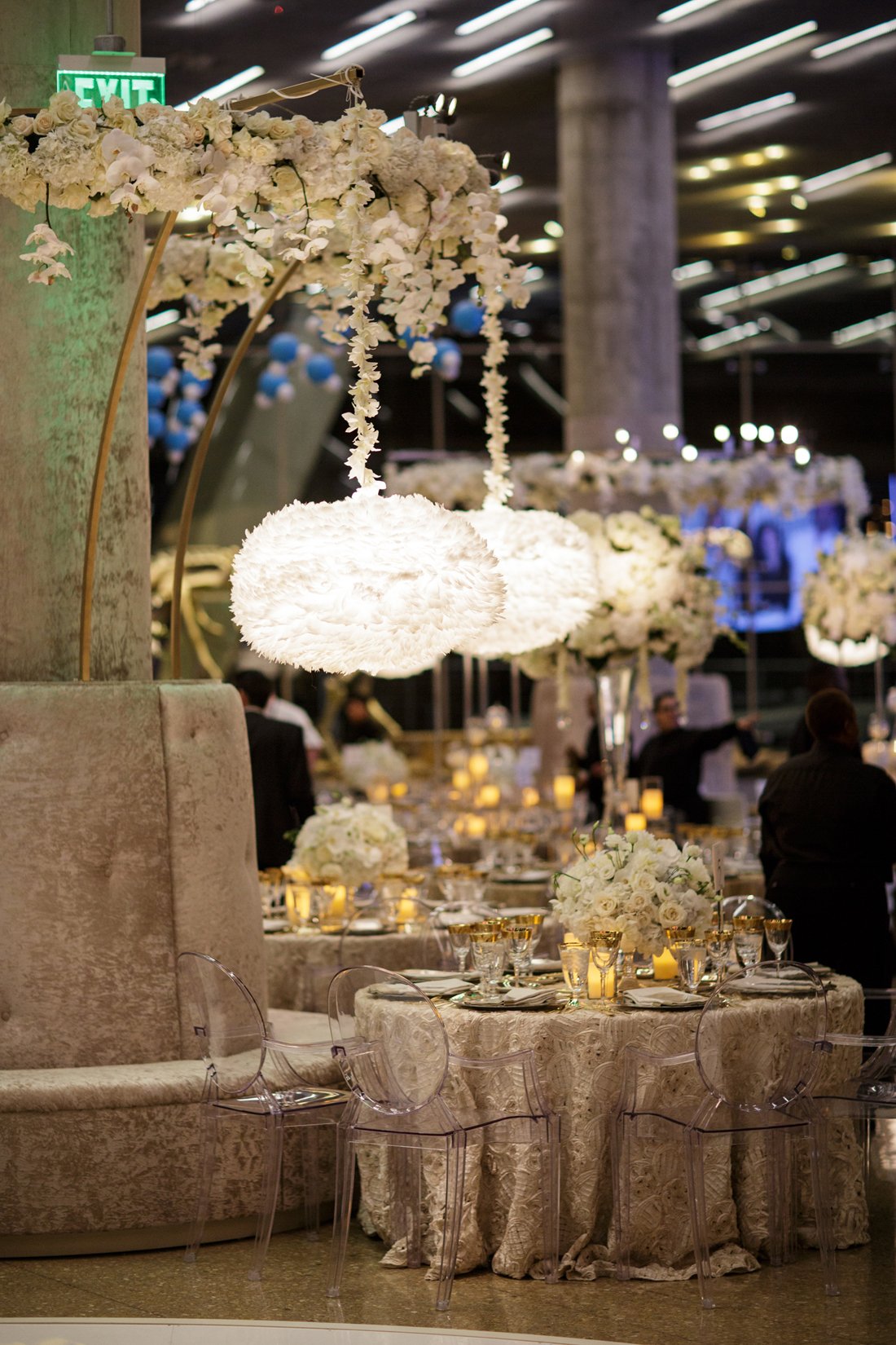 Light Fixtures with Flower Petals