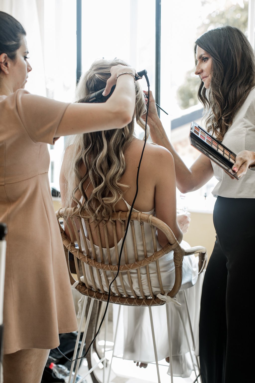 Bride Getting Hair & Makeup Done