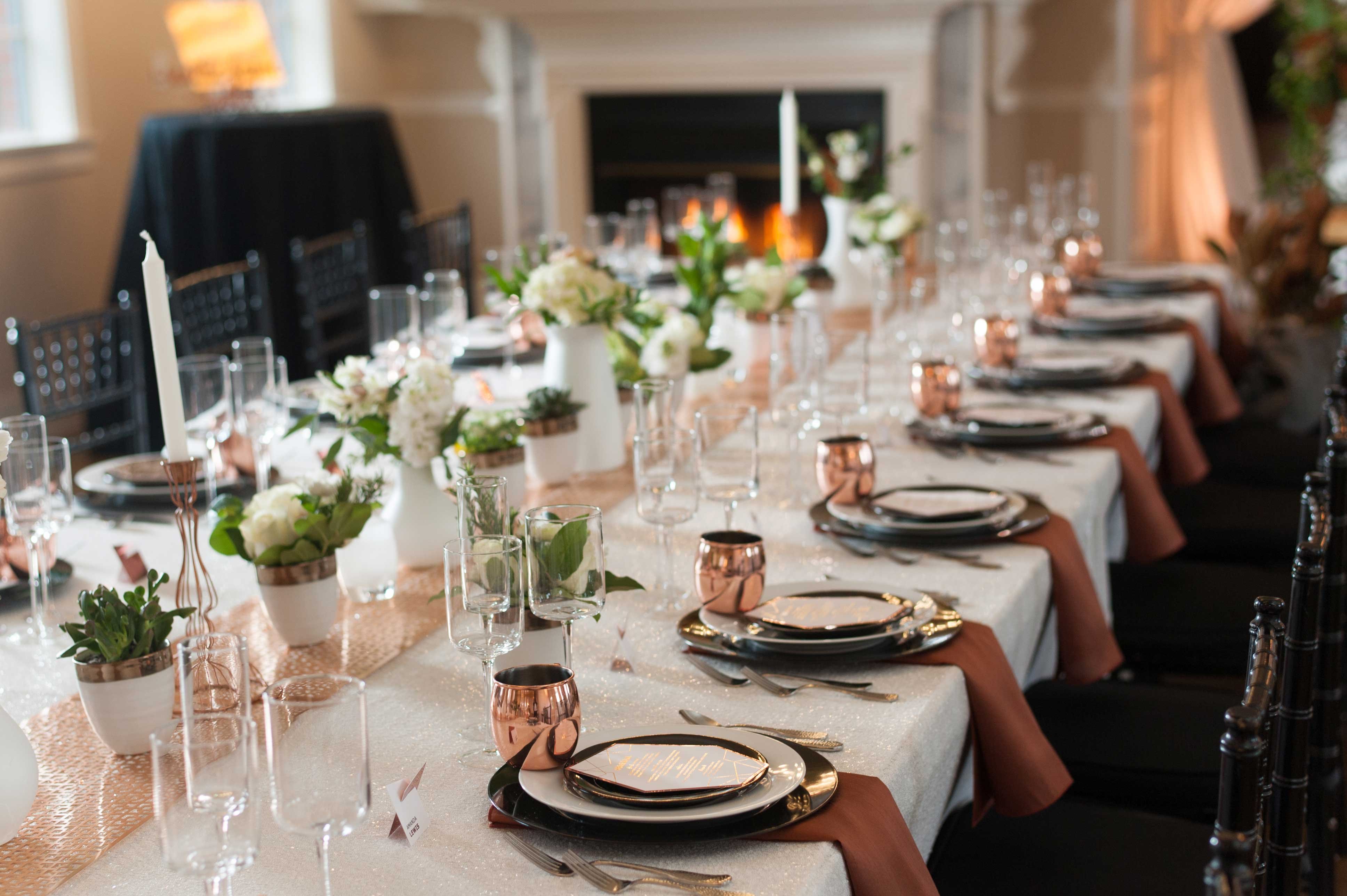 Mix-and-Match Tablescape with Copper Mugs