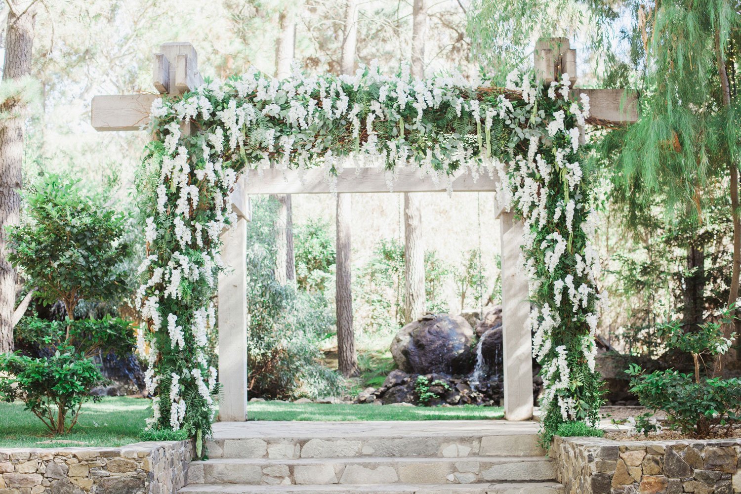 Arch with Wisteria and Greenery