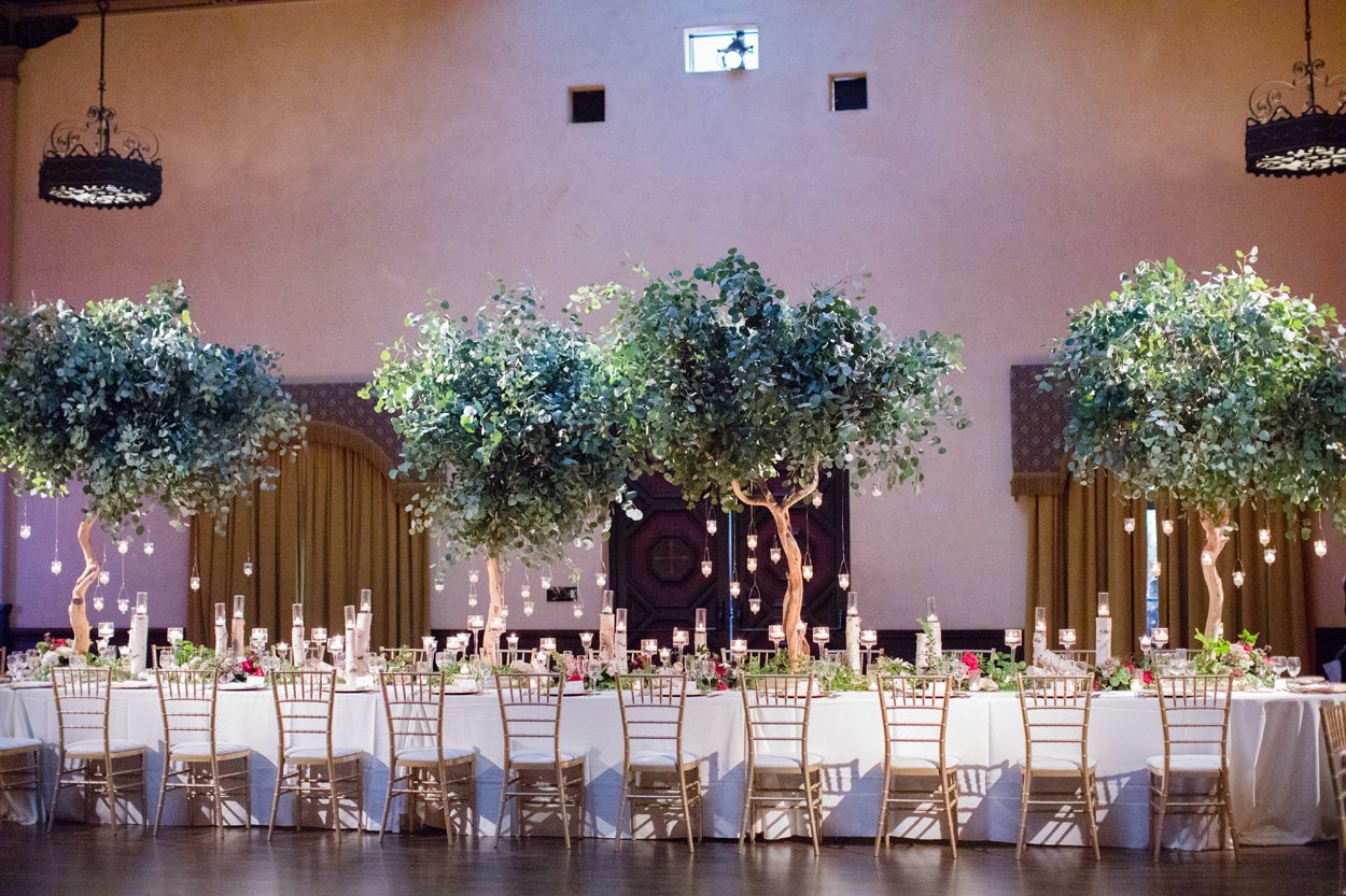Trees on Reception Tables