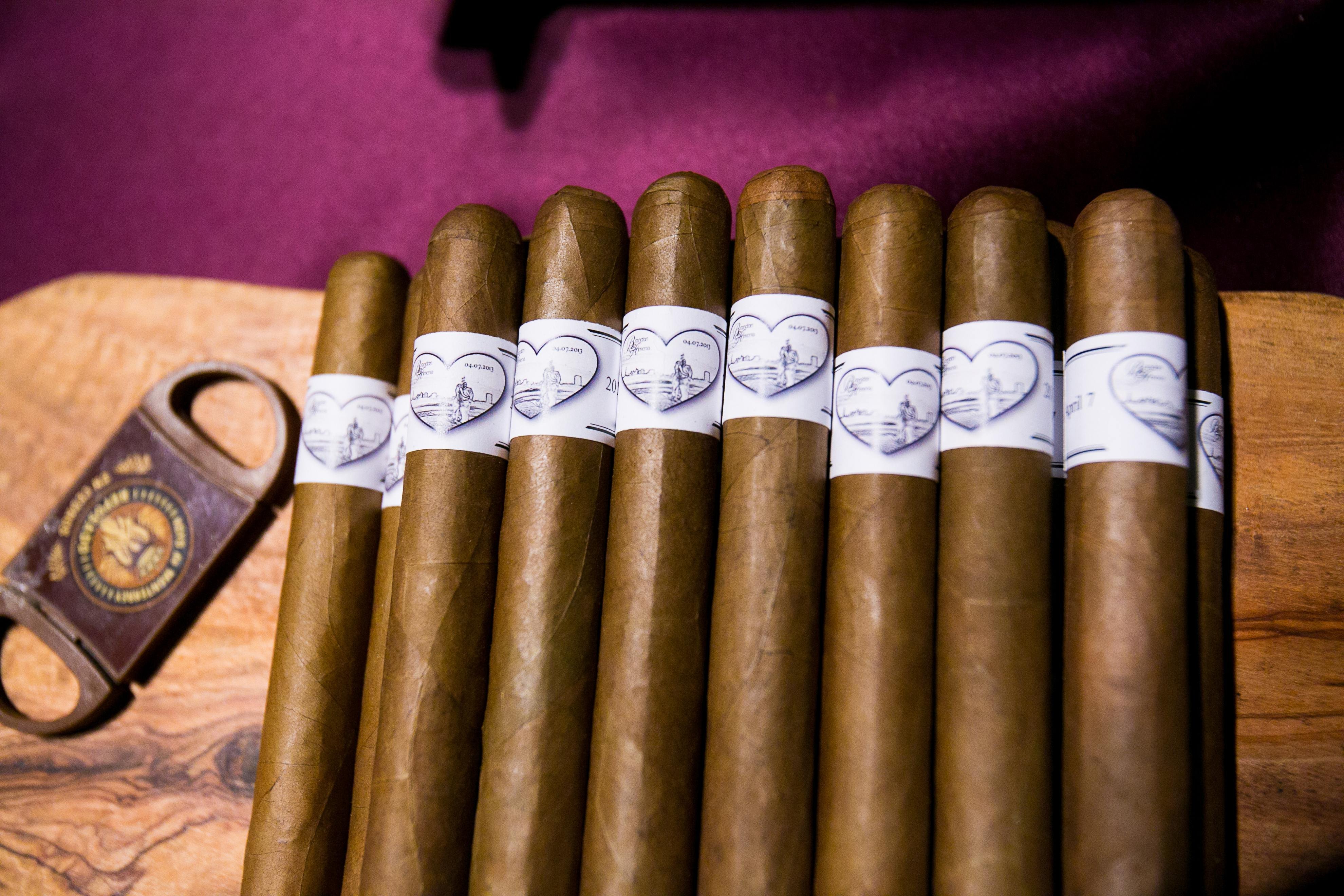 Favors + Gifts Photos - Hand-Rolled Cigars with Custom Label - Inside ...