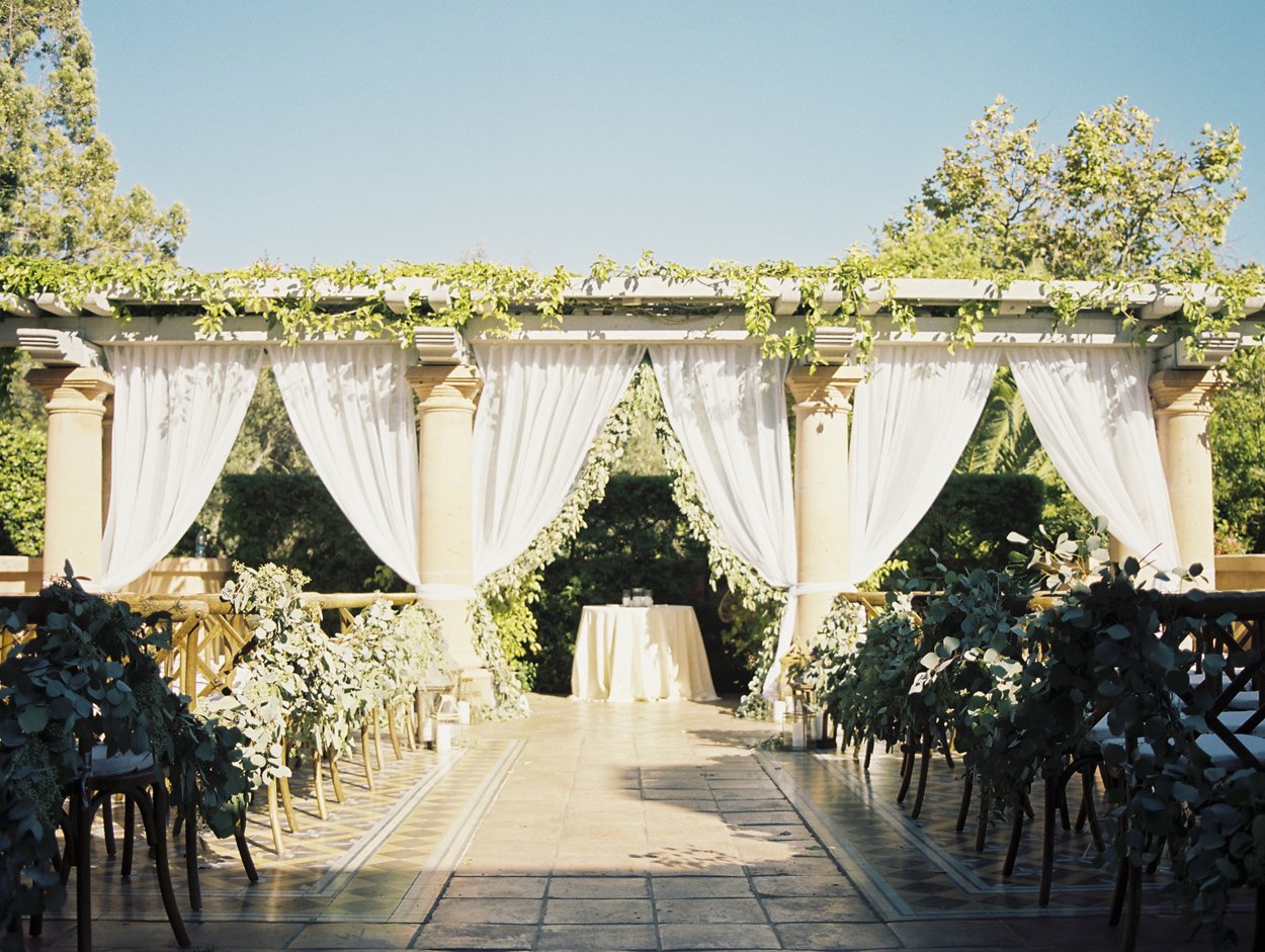 Columns and Drapery at Ceremony