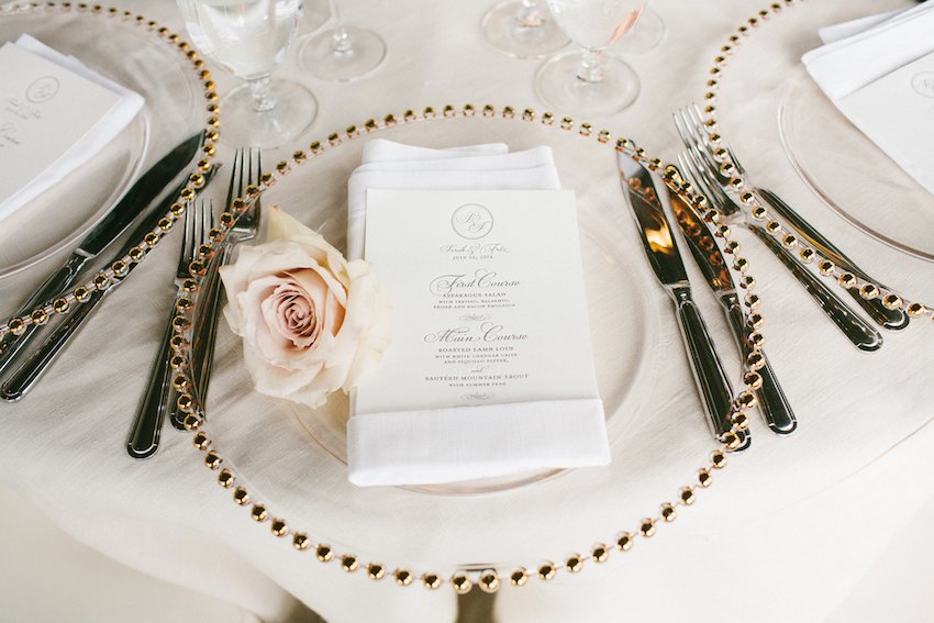 Elegant Place Setting with Gold Detailing