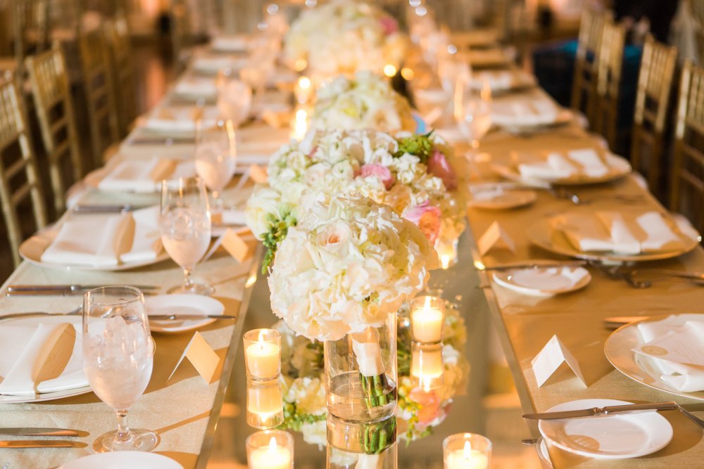 Mirror Runner with Low Centerpieces