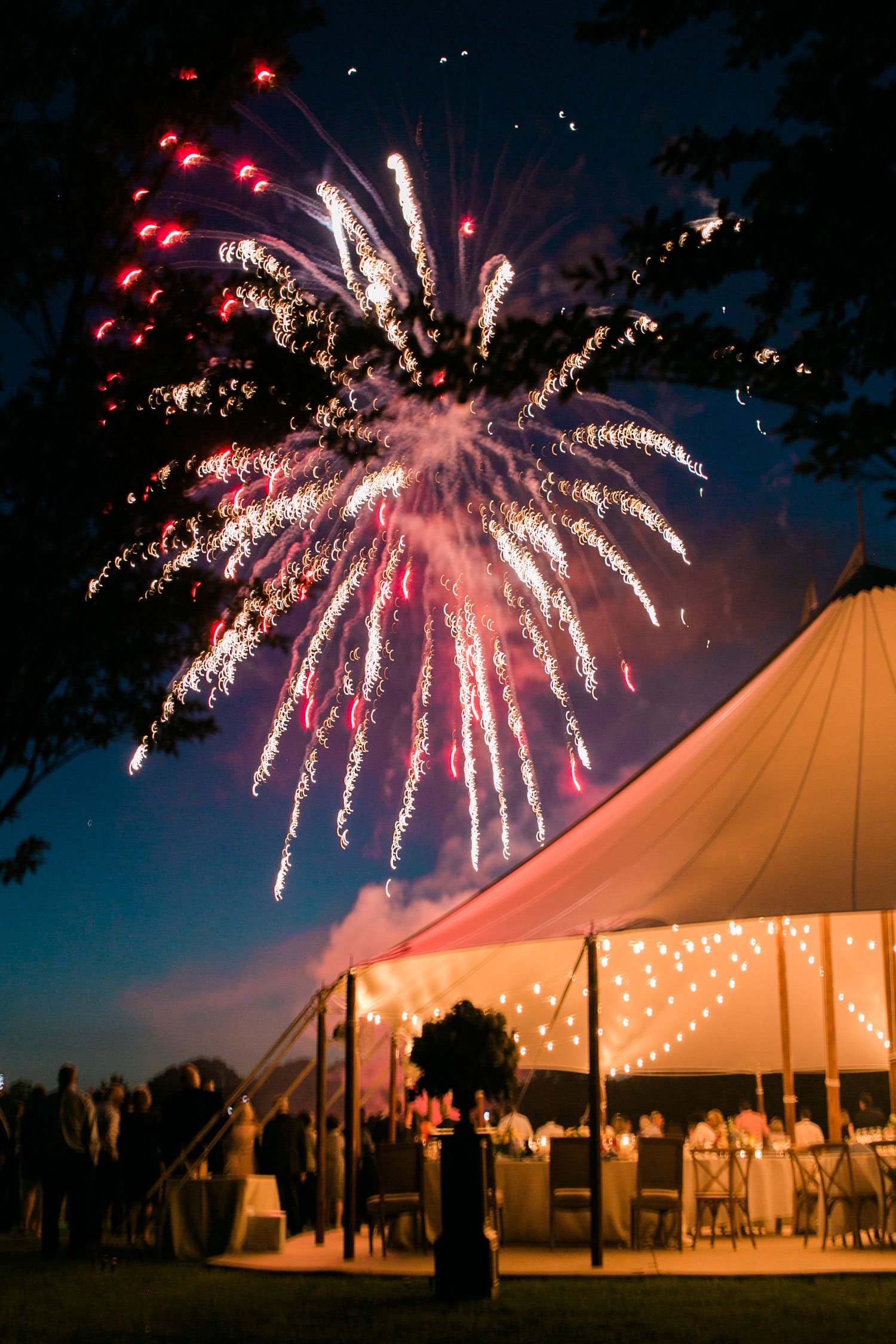 Fireworks Above Reception Tent