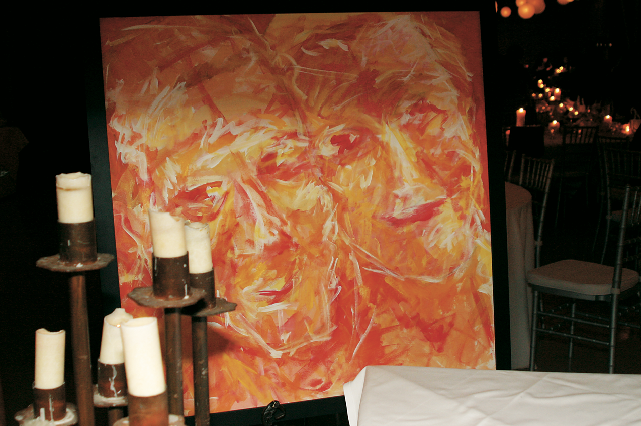 Abstract Painting of Couple