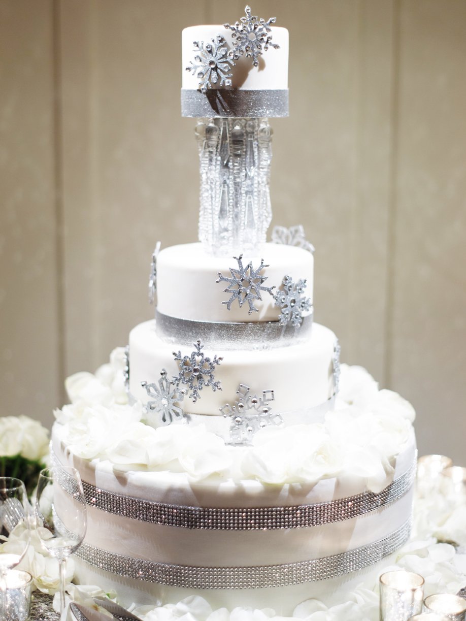 Snowflake wedding cake 60 photos - Astyledwedding.com