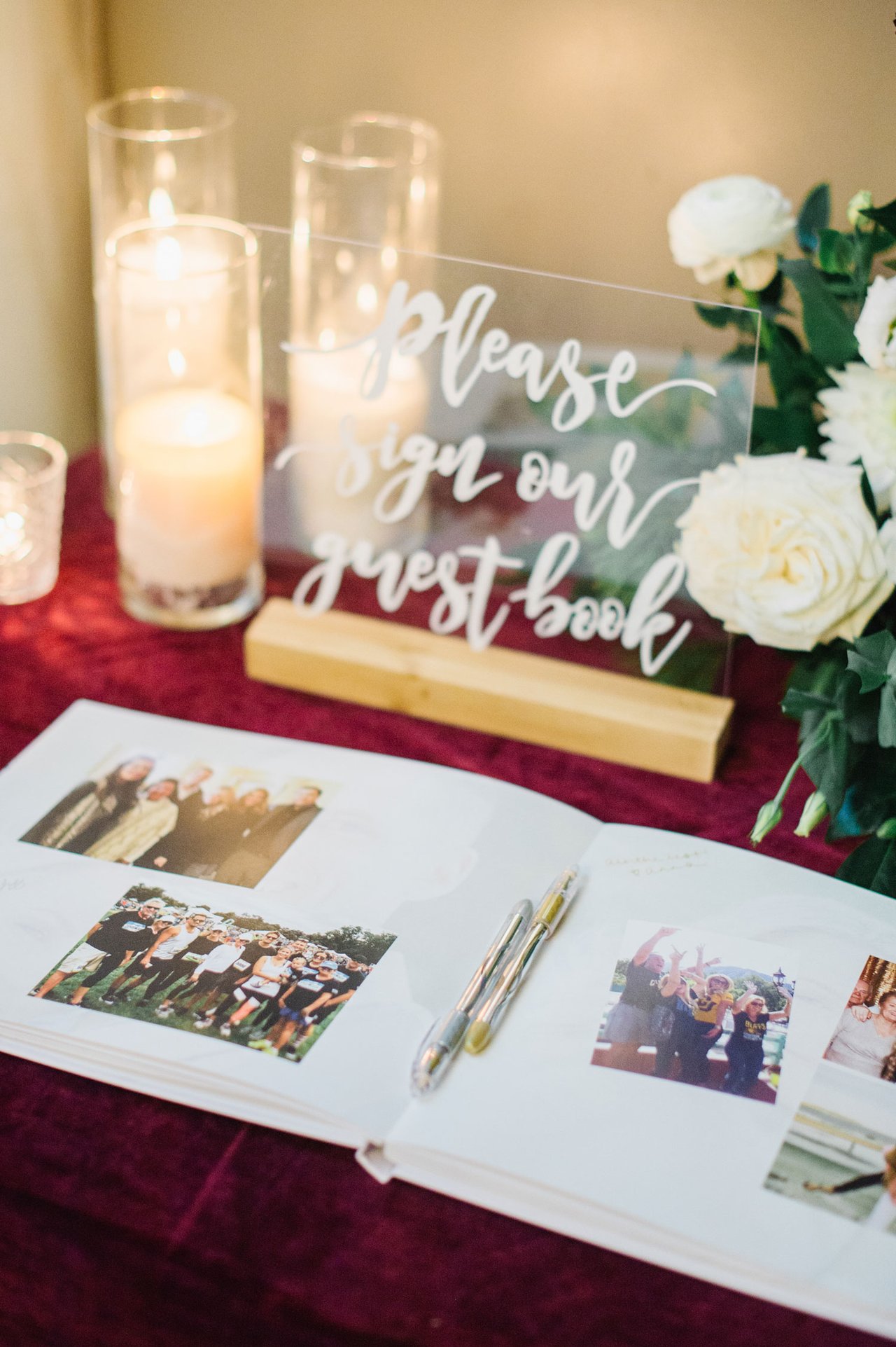 Guest Book with Acrylic Sign
