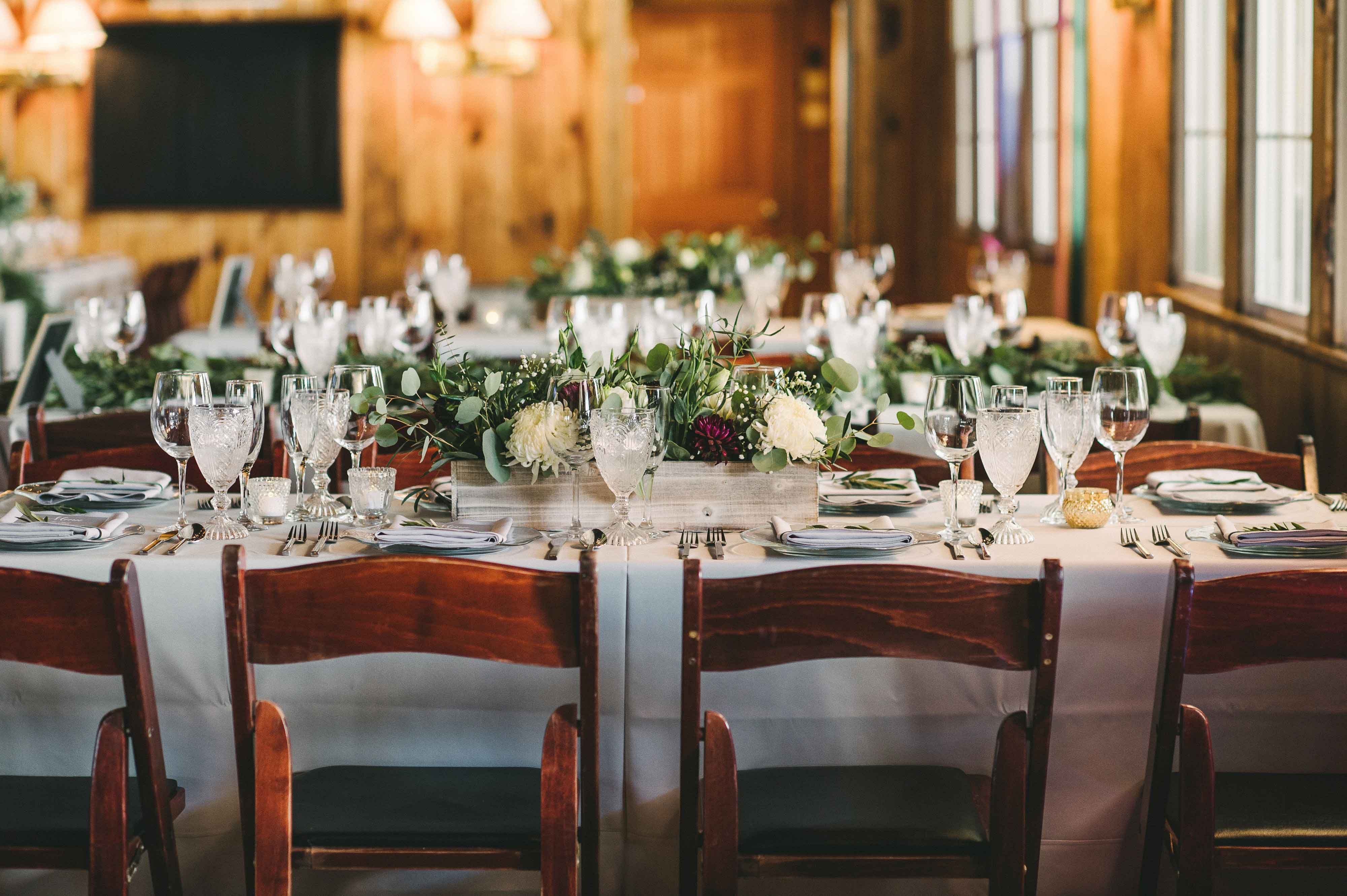 Long, Rustic Tablescapes, Simple Florals