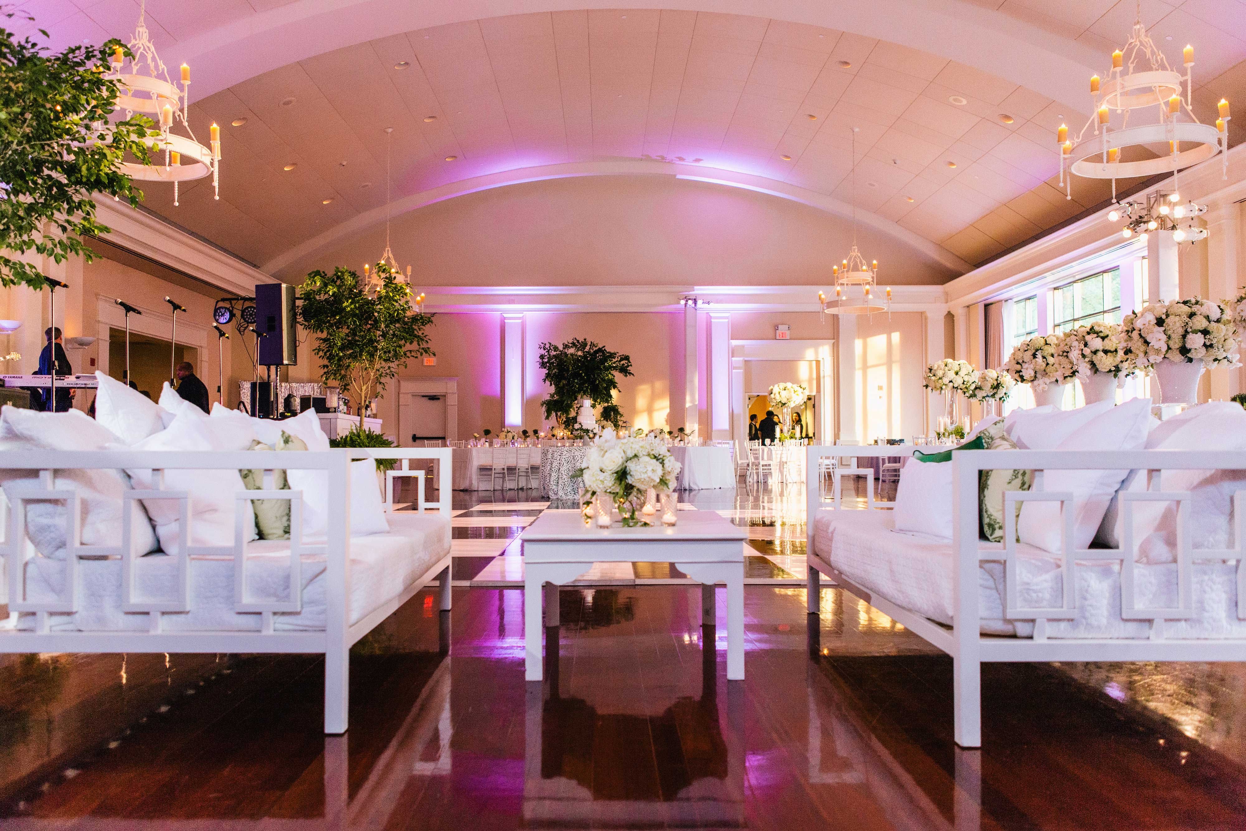 White Lounge Furniture on Wood Floors