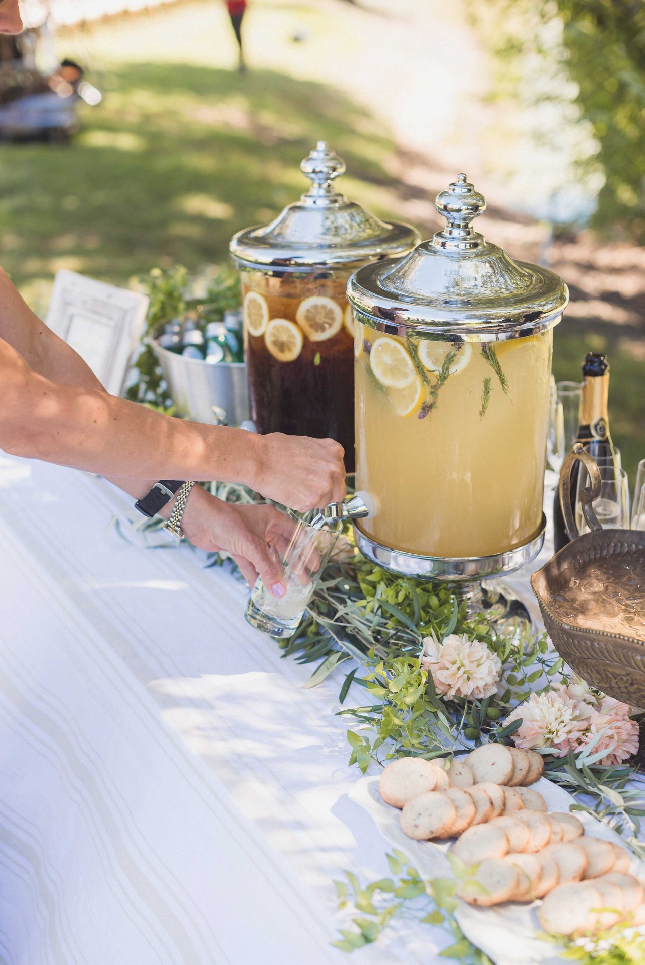 Guests Serving Themselves Lemonade
