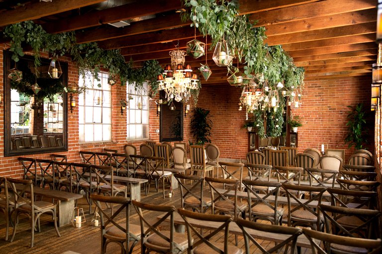 Wedding Ceremony with Wood Beams