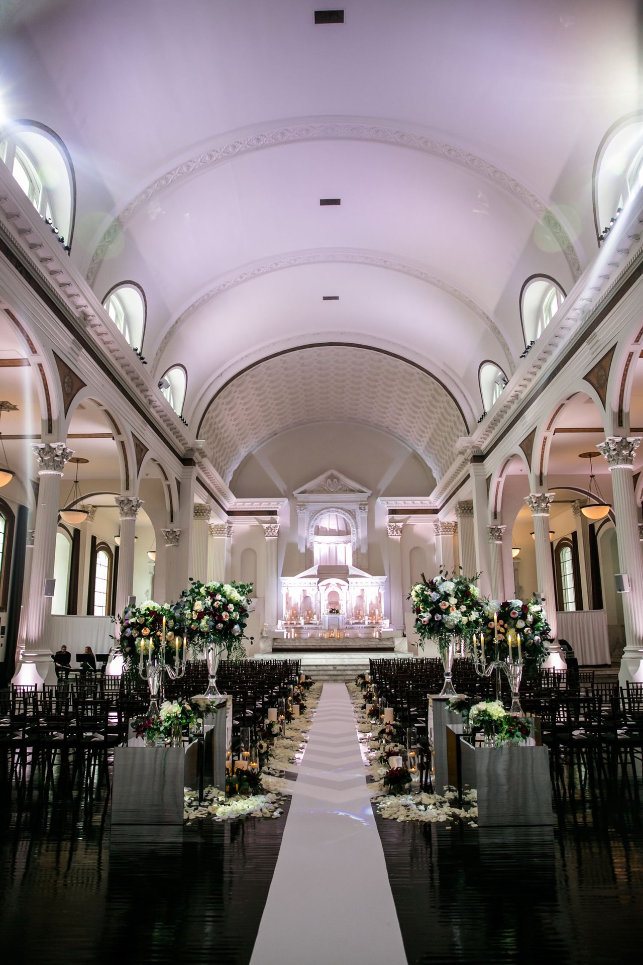 Wedding Ceremony with Violet Lighting