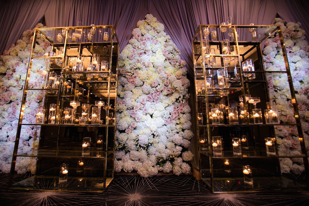 Stunning Flower Panels & Stands of Candles