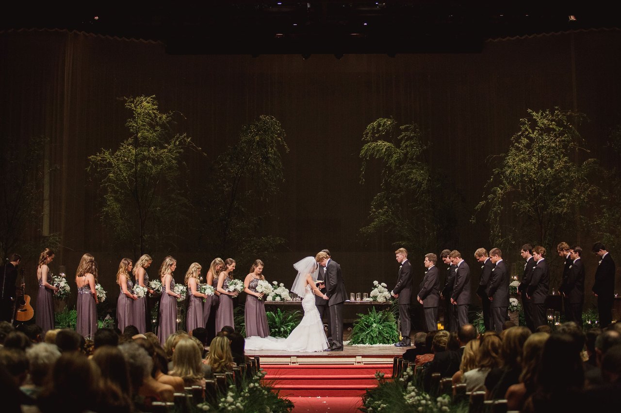 Tree-Lined Church Ceremony