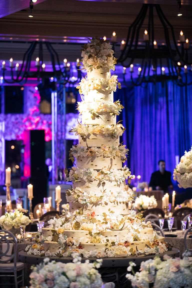 Towering Aspen Wedding Cake