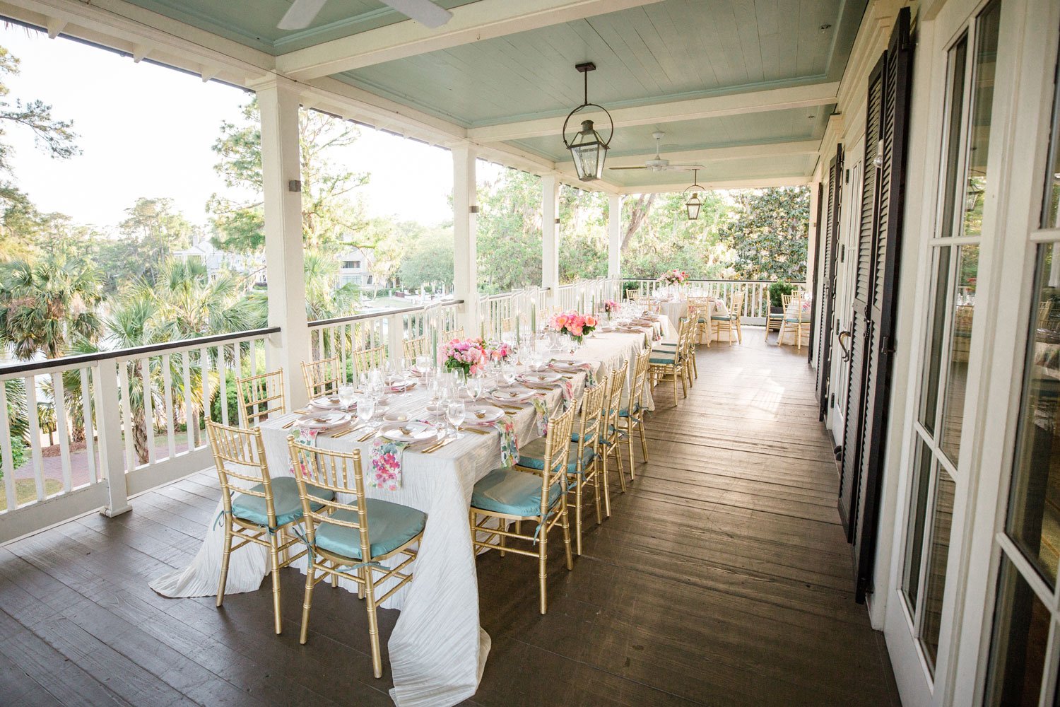 Wedding Reception on Southern Porch