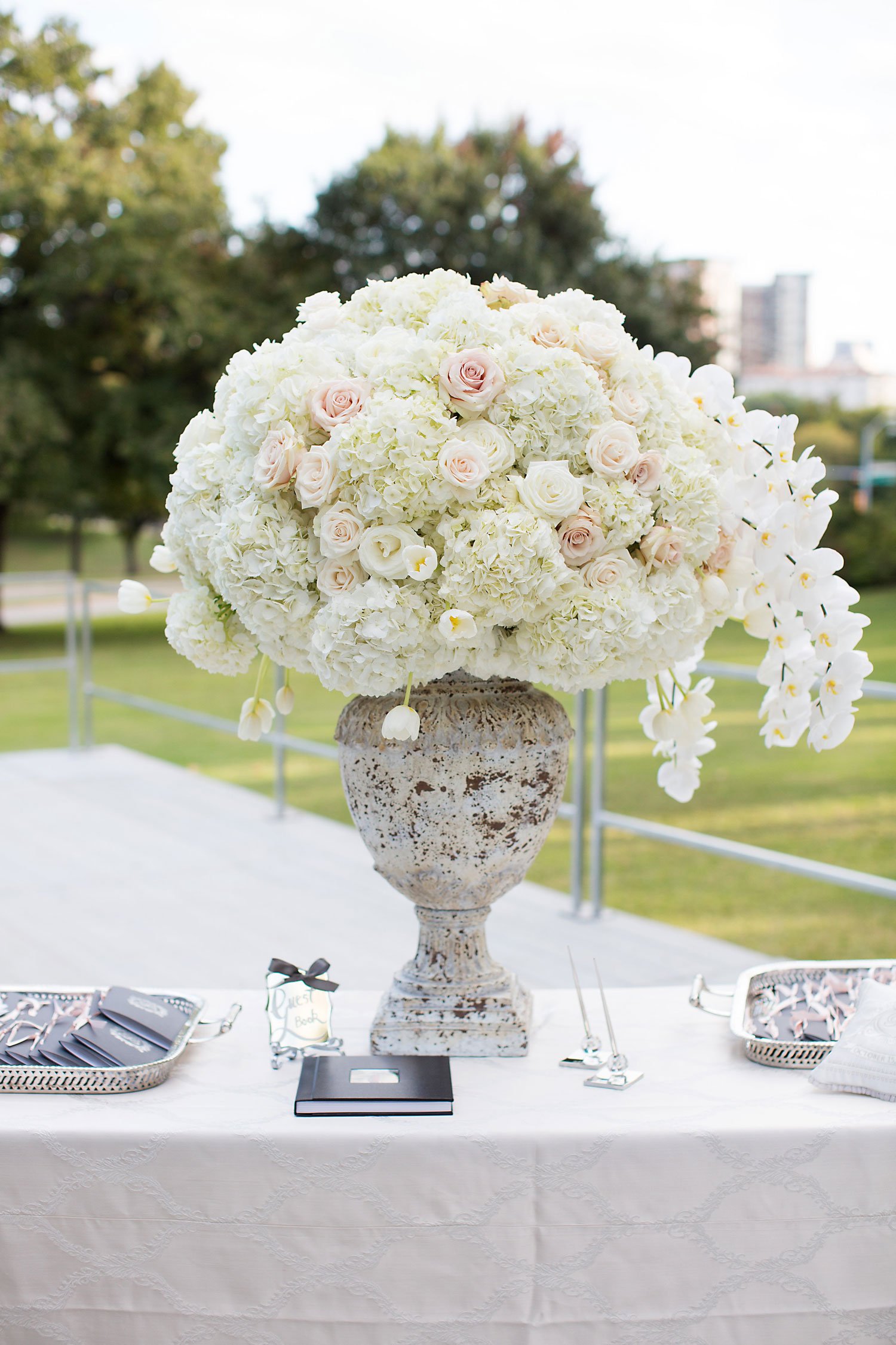 Ceremony Program Table Arrangement